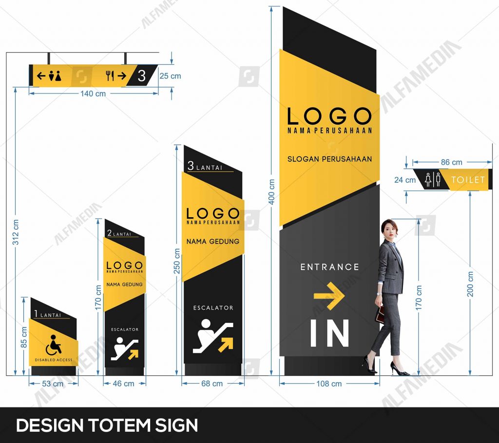 Totem pylon sign di denpasar bali | Alfa Media Bali